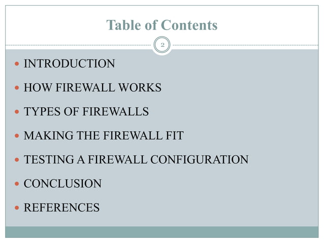 Firewall presentation | PPTX