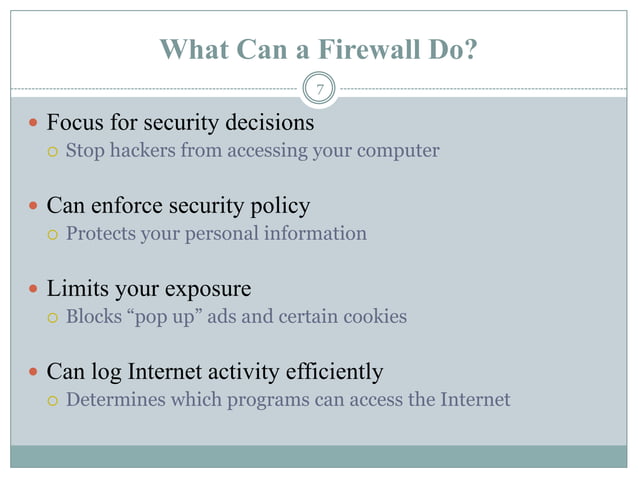 Firewall presentation | PPTX