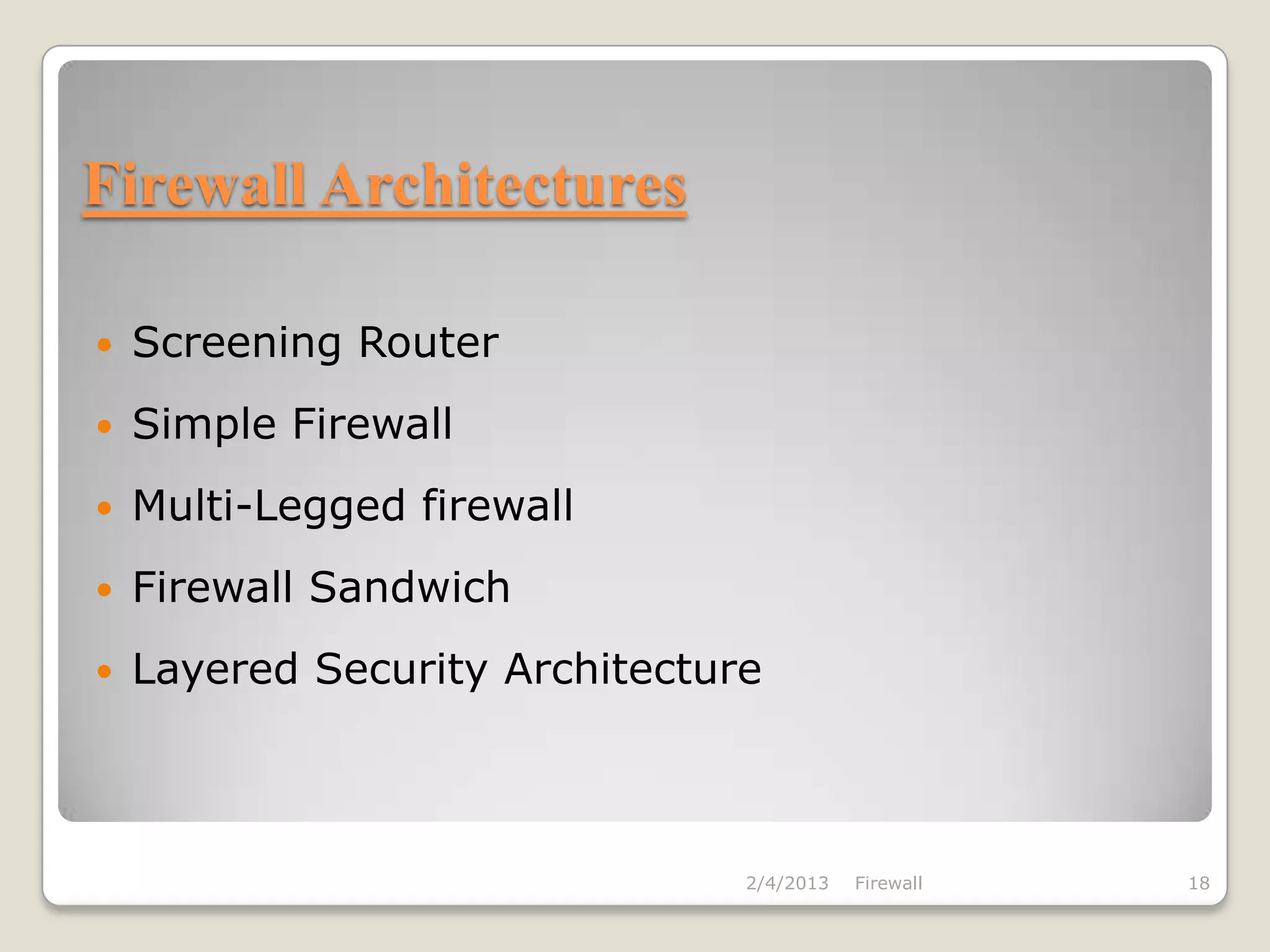 Firewall presentation | PPTX