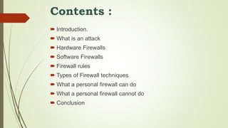Firewall presentation | PPTX