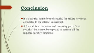 Firewall presentation | PPTX