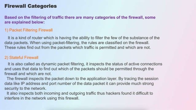 FIREWALL PROJECT.pptx BY SAKSHI SOLAPURE | PPTX | Internet | Computing