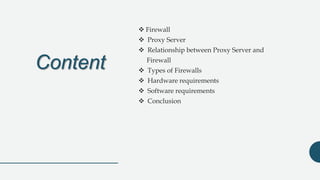 Firewall & Proxy Server | PPTX