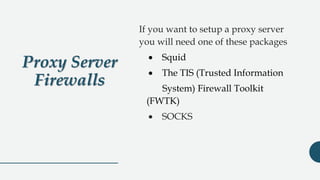 Firewall & Proxy Server | PPTX