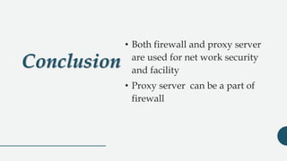 Firewall & Proxy Server | PPTX