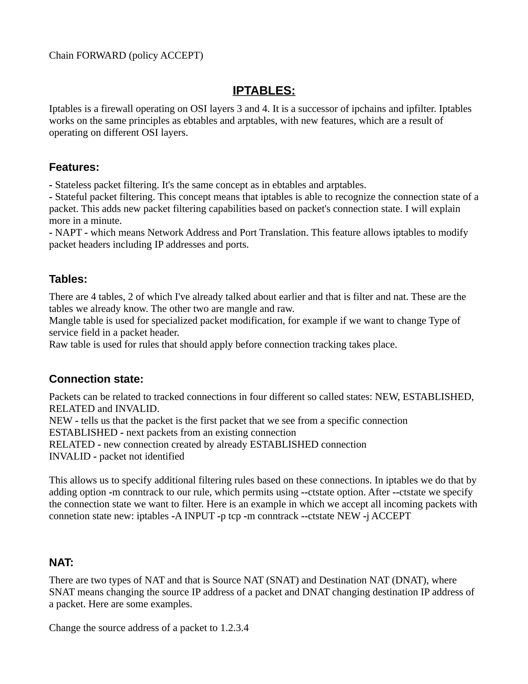 Basics of firewall, ebtables, arptables and iptables | PDF