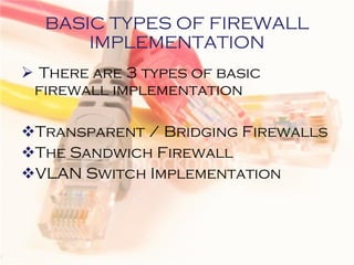 Firewalls | PPT | Computer Networking | Computing