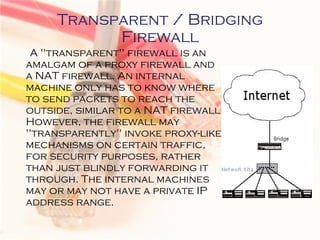 Firewalls | PPT | Computer Networking | Computing