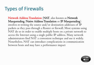 Firewalls | PPTX | Computer Networking | Computing