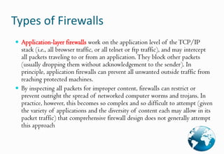 Firewalls | PPTX | Computer Networking | Computing