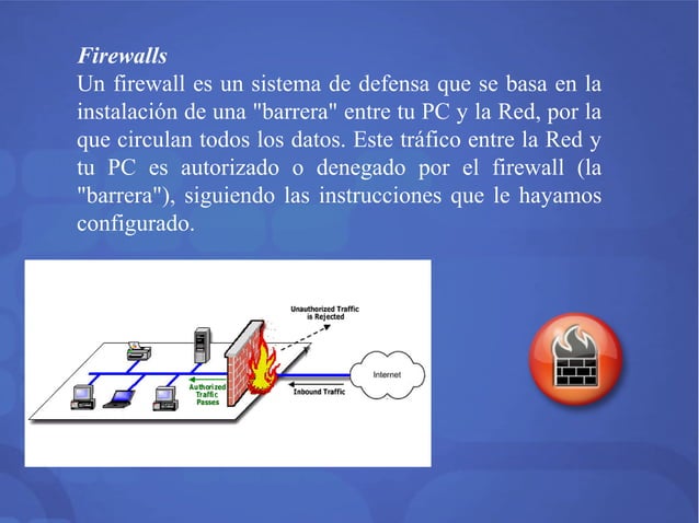 Firewall - tipos - características - software | PPT