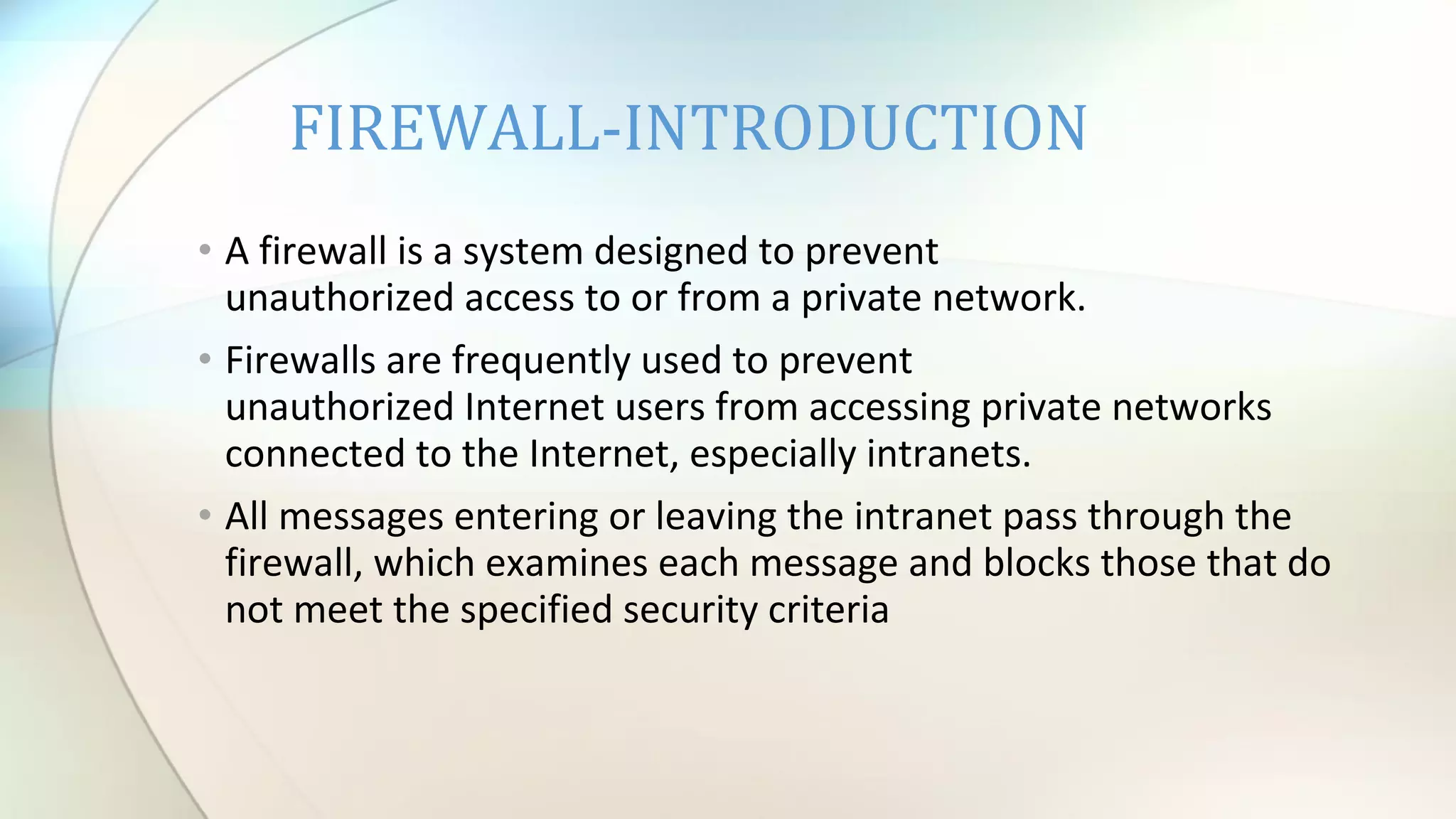 Firewalls | PPT | Internet | Computing