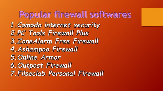 Firewalls | PPTX | Internet | Computing