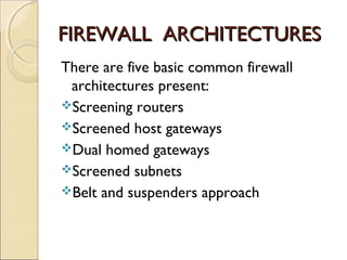 Firewalls | PPT