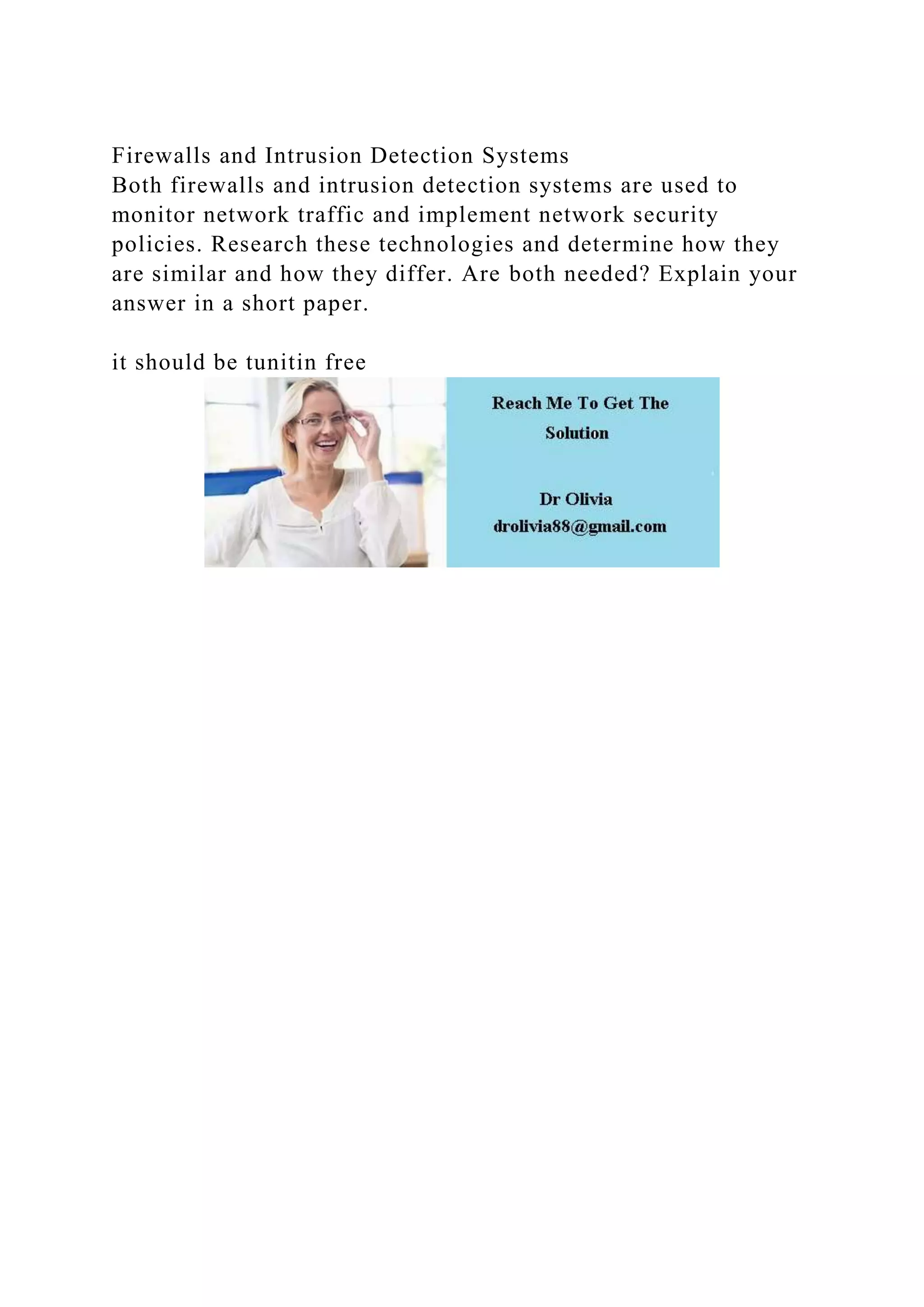 Firewalls and Intrusion Detection SystemsBoth firewalls and intrus.docx