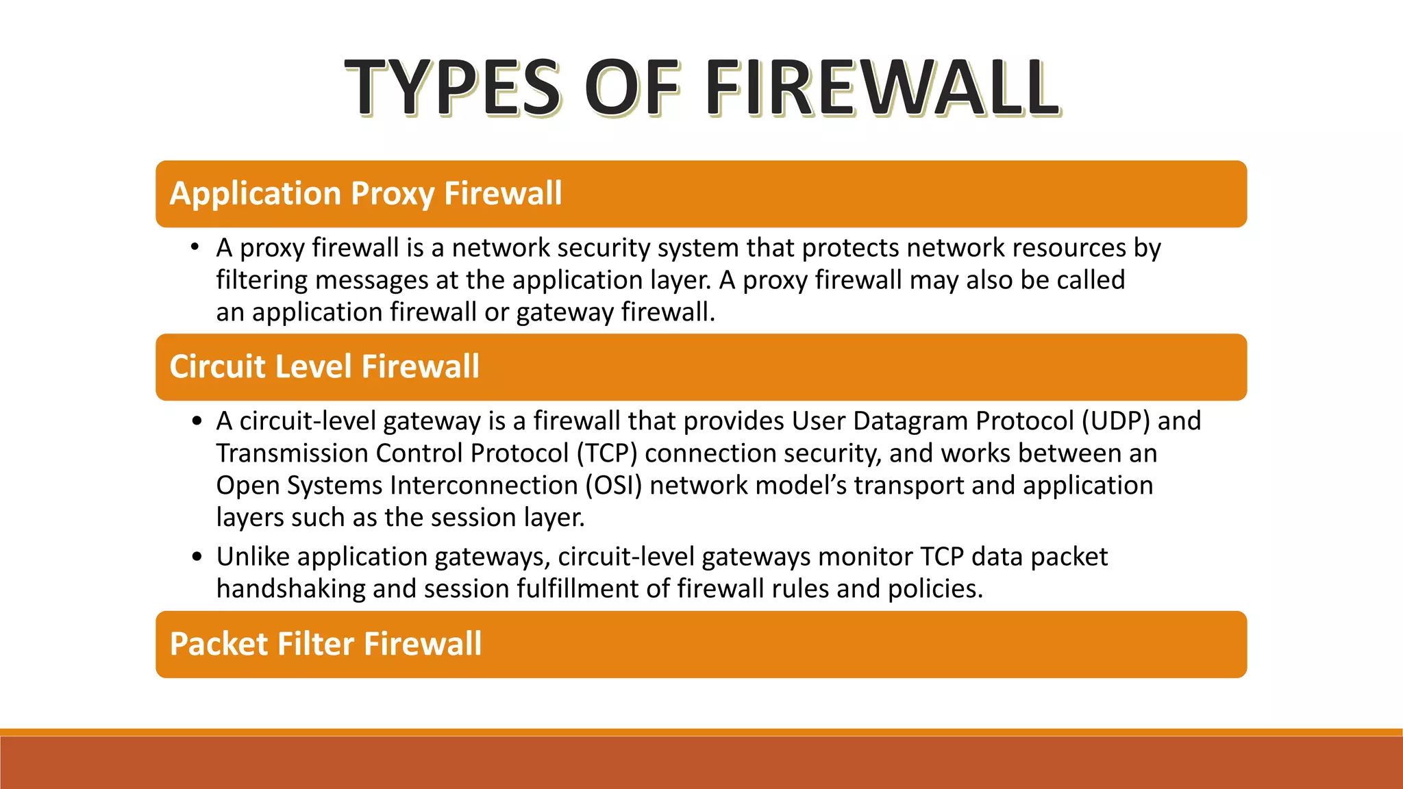 Firewalls And Packet Filters Pptx