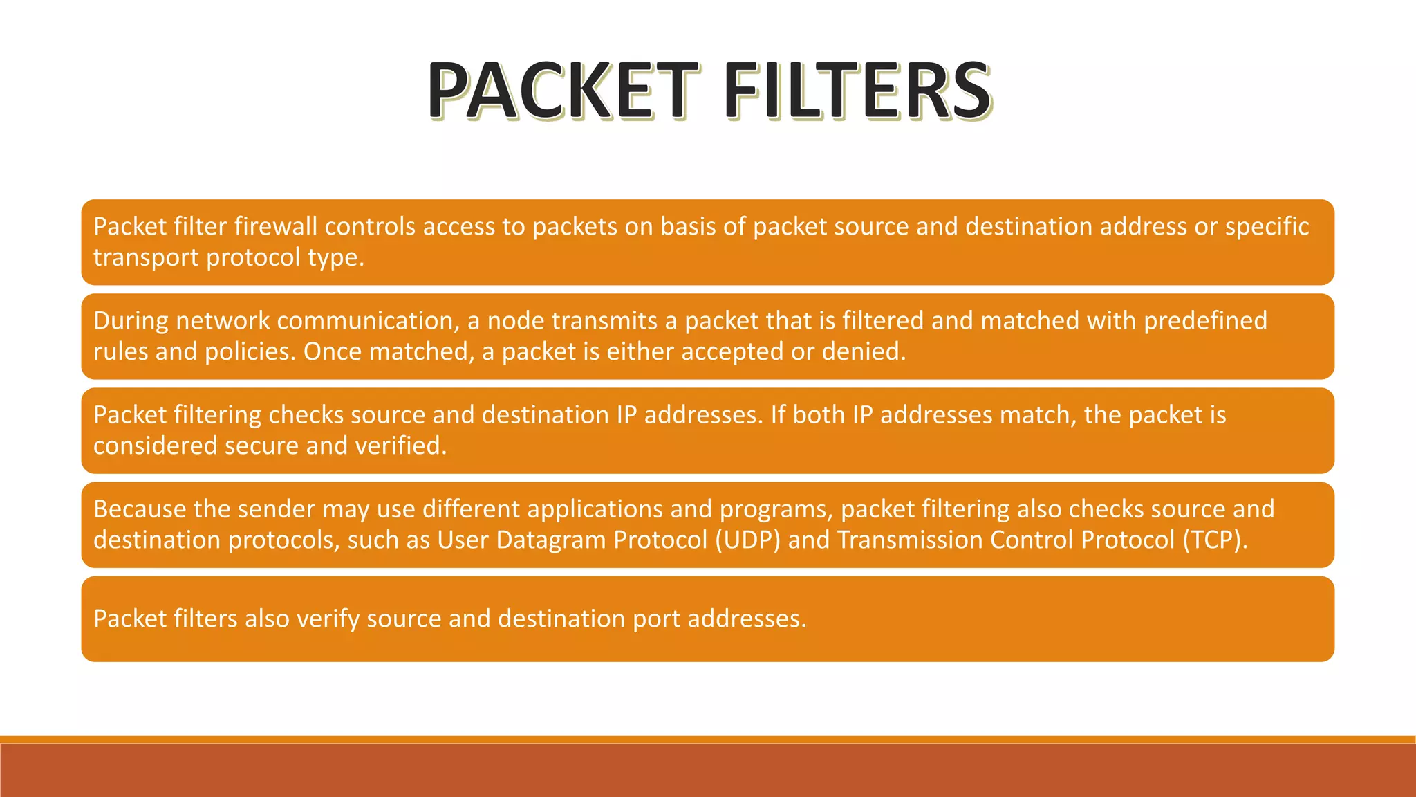 Firewalls And Packet Filters Pptx