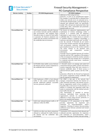 E Com Security solutions hand book on Firewall security management in ...