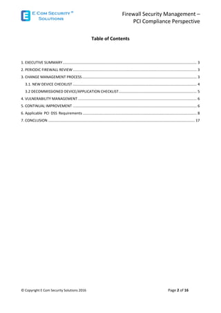 E Com Security solutions hand book on Firewall security management in ...