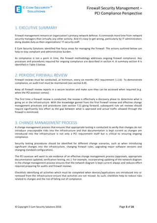 E Com Security solutions hand book on Firewall security management in ...