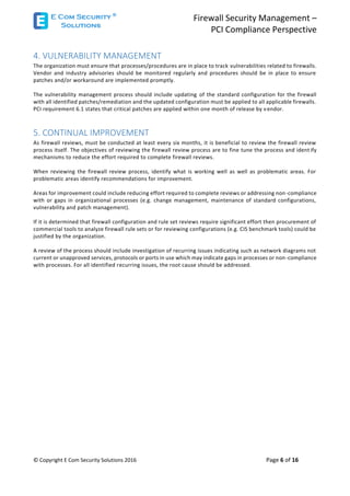 E Com Security solutions hand book on Firewall security management in ...