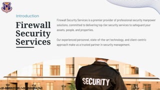 Firewall Security Services,One Step towards safety | PPT