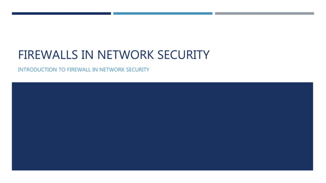 Firewalls in network security | PPT