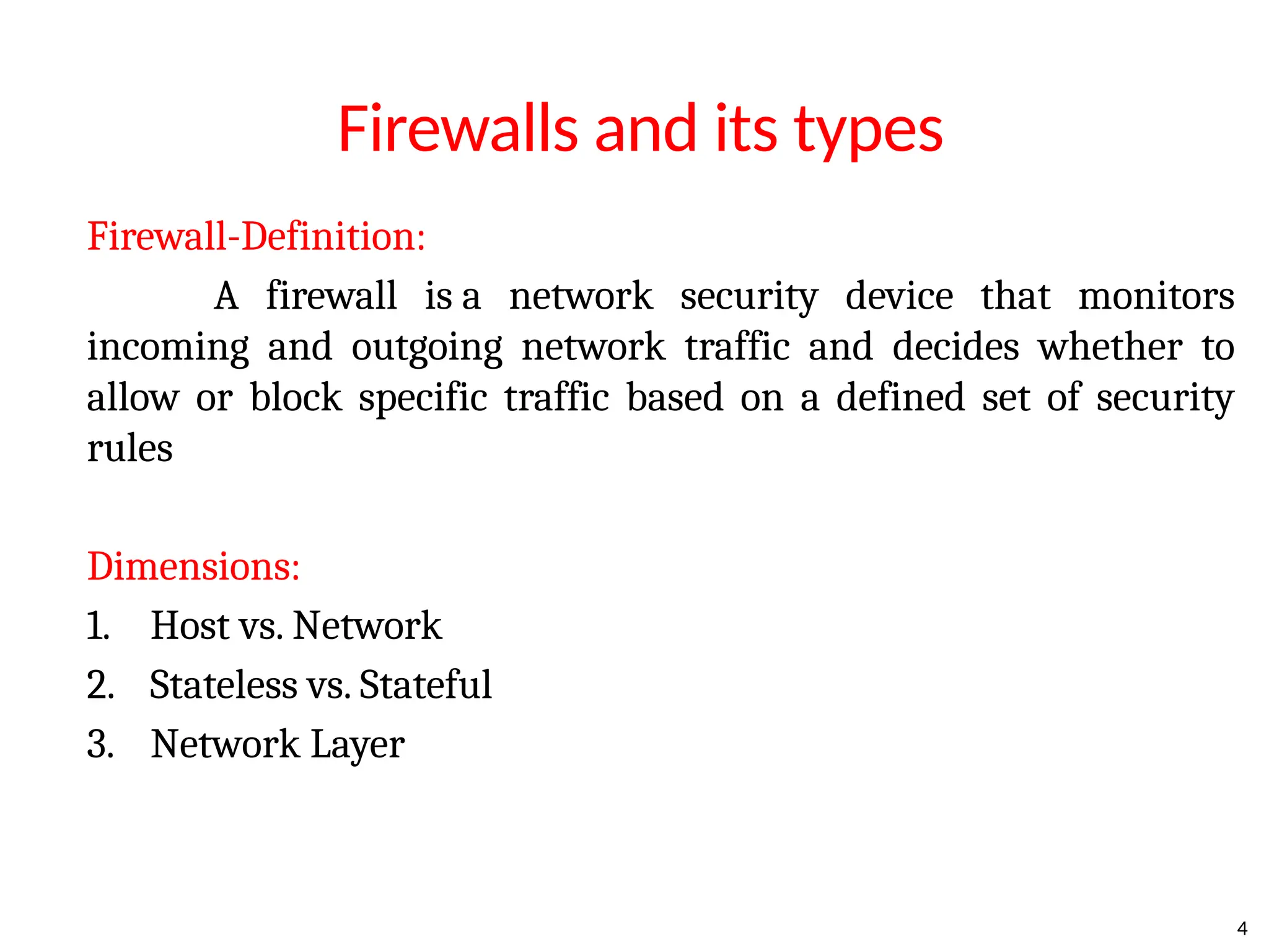 types of firewalls ppt computer networks | PPTX | Internet | Computing