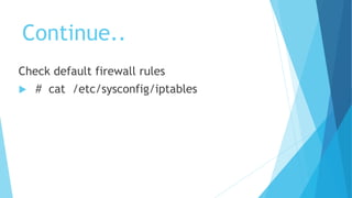 Firewalls rules using iptables in linux | PPT