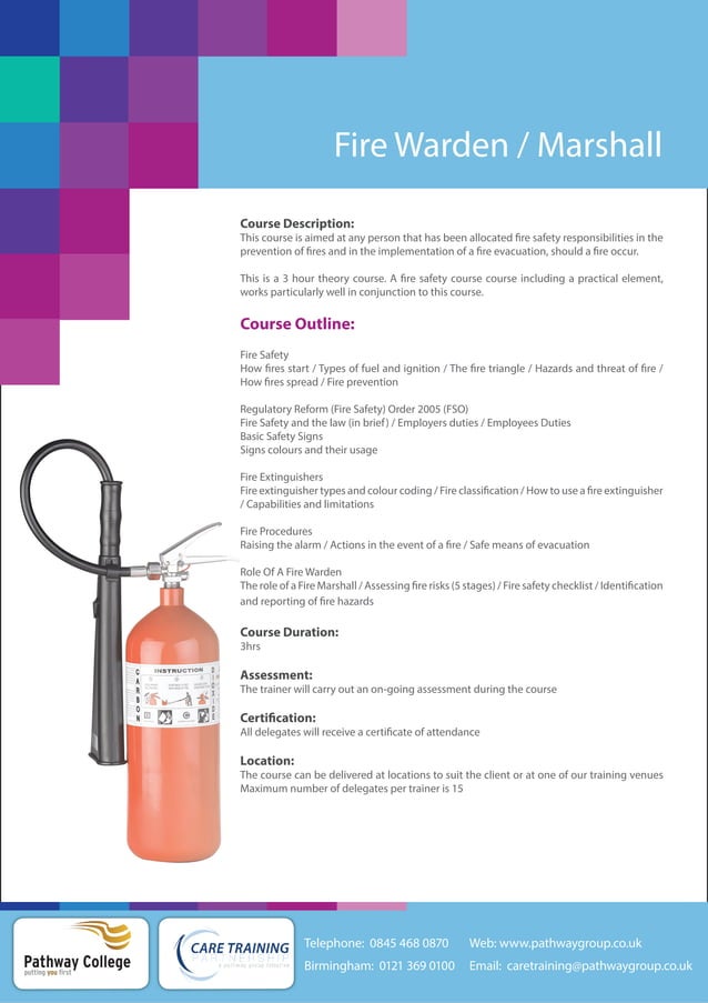 Fire Warden Marshall Training Course/Fire Warden Marshal Duties | PDF