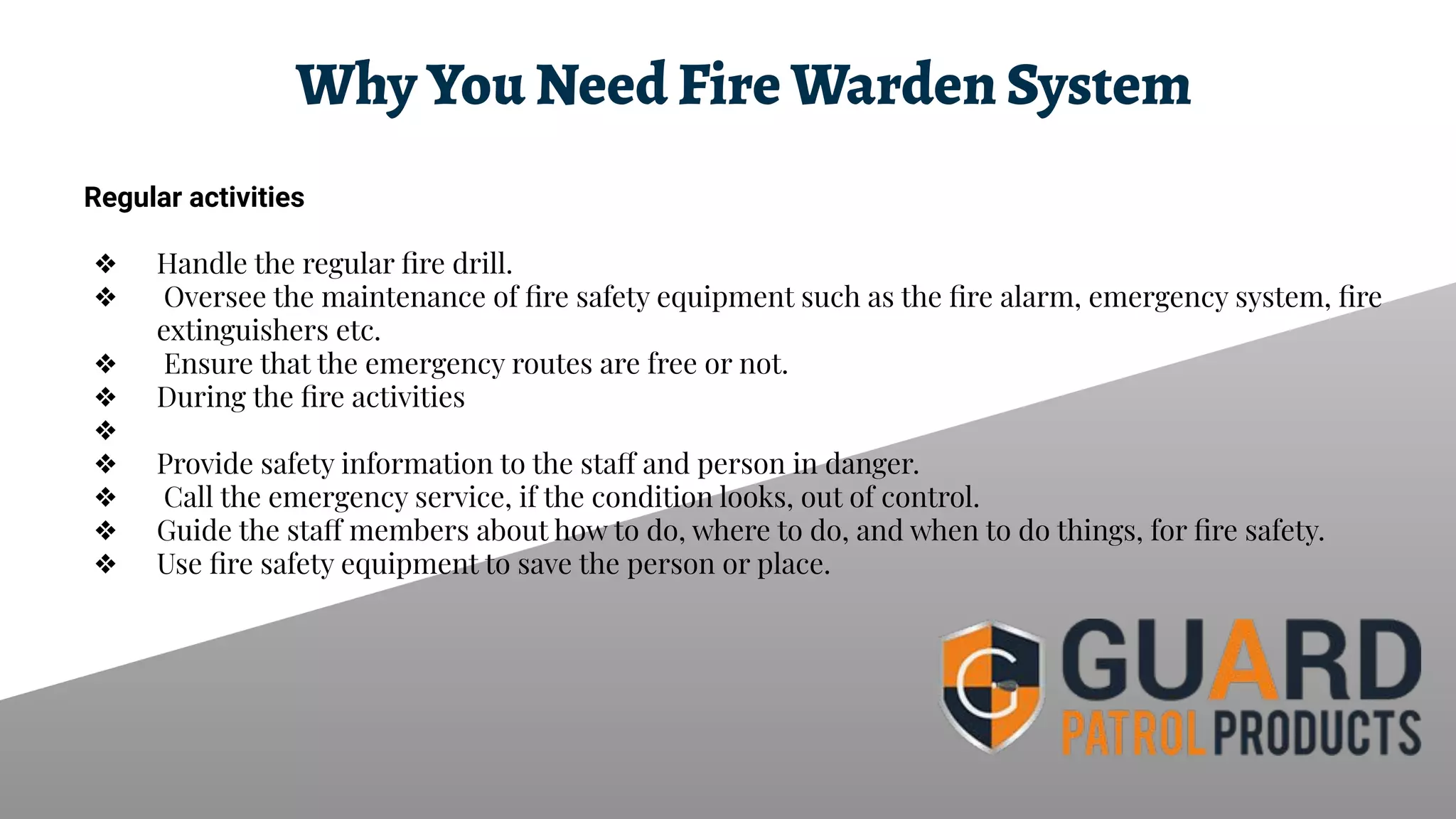 Fire warden system | PDF