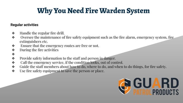 Fire warden system | PDF | First Aid | Injuries
