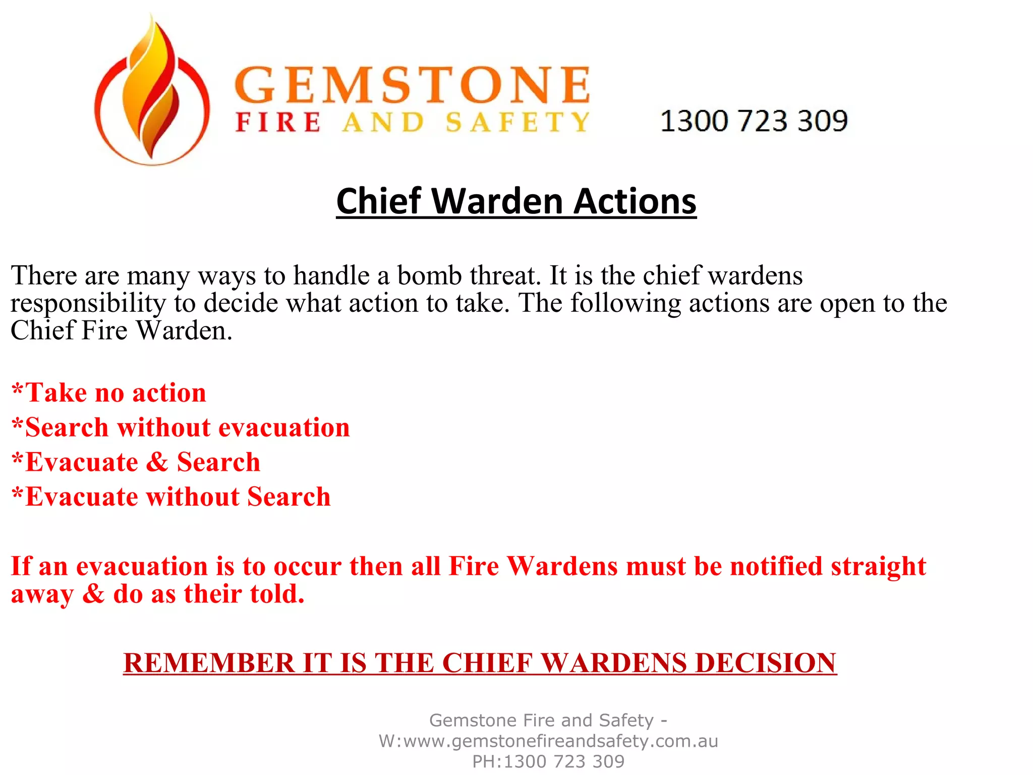 Fire warden training | PPT