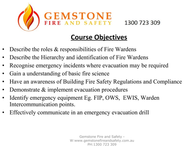 Fire warden training | PPT | First Aid | Injuries