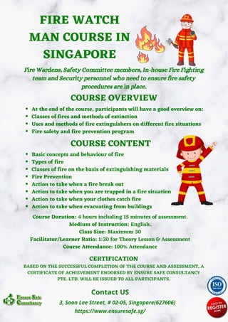 Fire watch man course in singapore | PDF