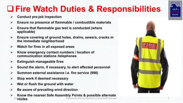 Fire watch man training | PDF