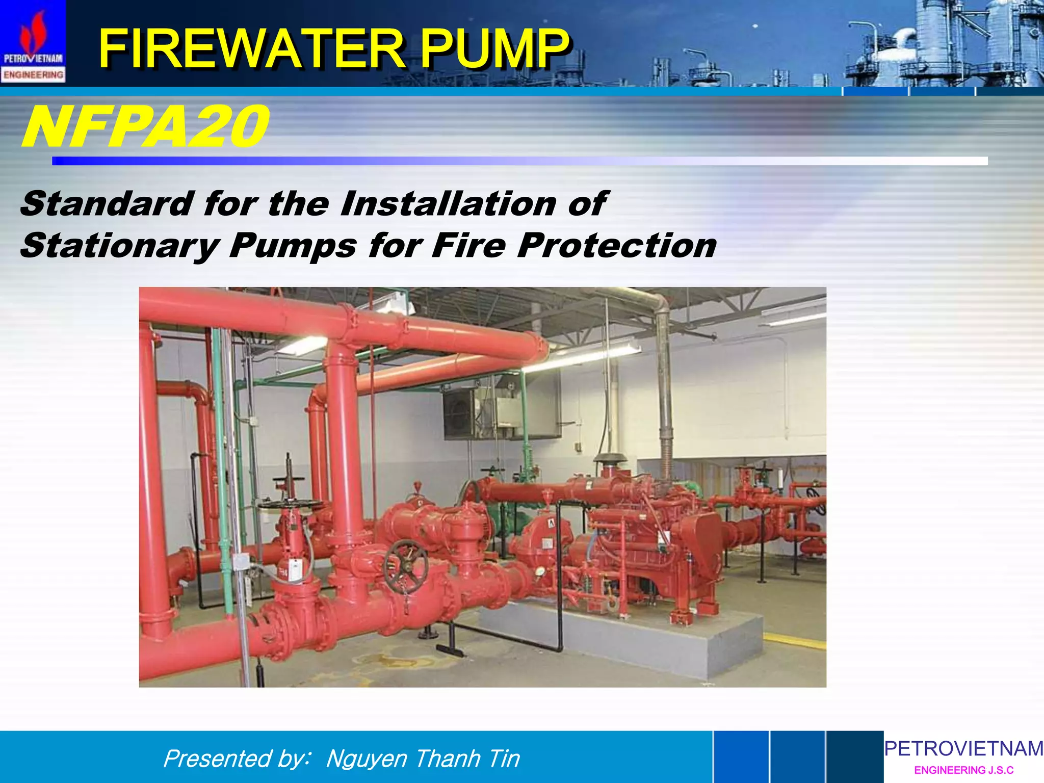 Firewater pump presentation ntt | PPTX