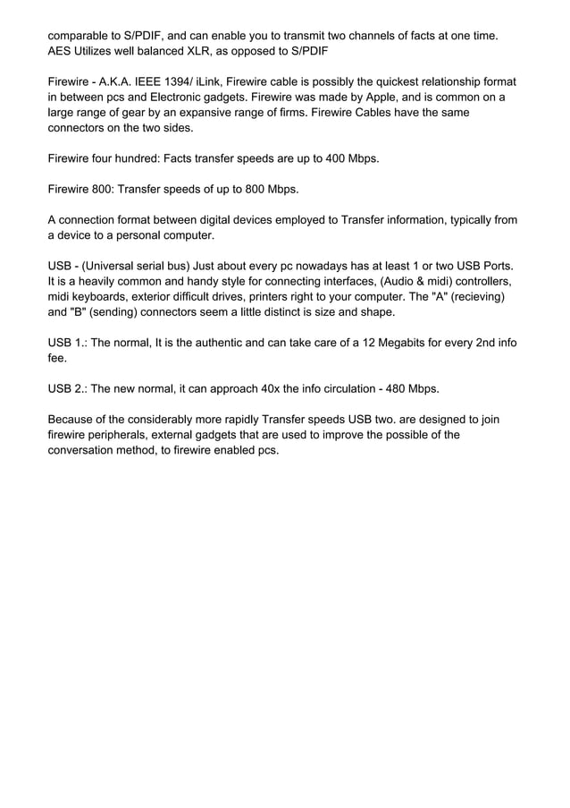 Firewire Cables | PDF