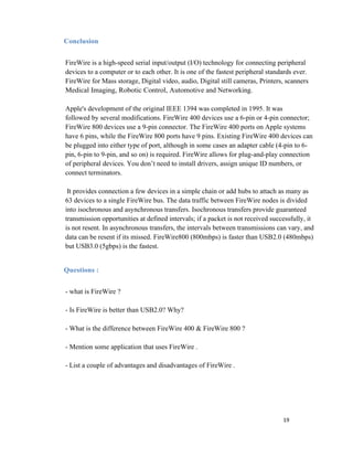 Firewire documentation final | PDF