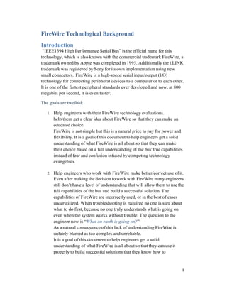 Firewire documentation final | PDF