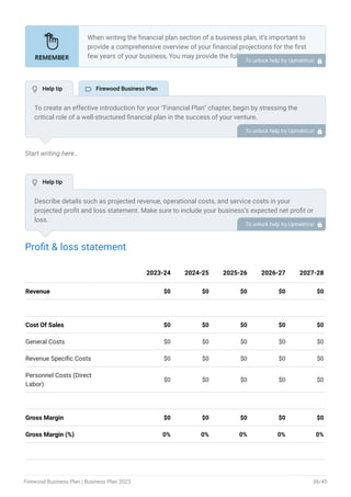 firewood business plan example | upmetrics | PDF
