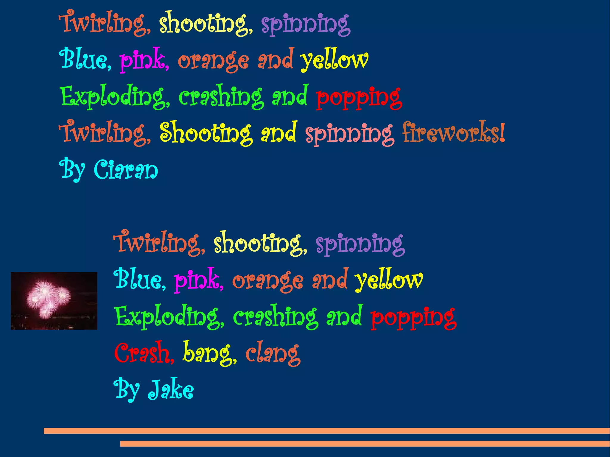 Firework Poems | PPT