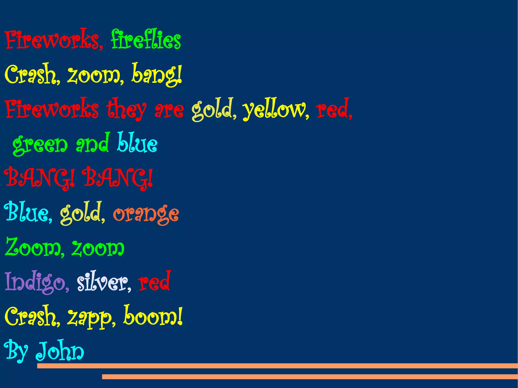 Firework Poems | ODP