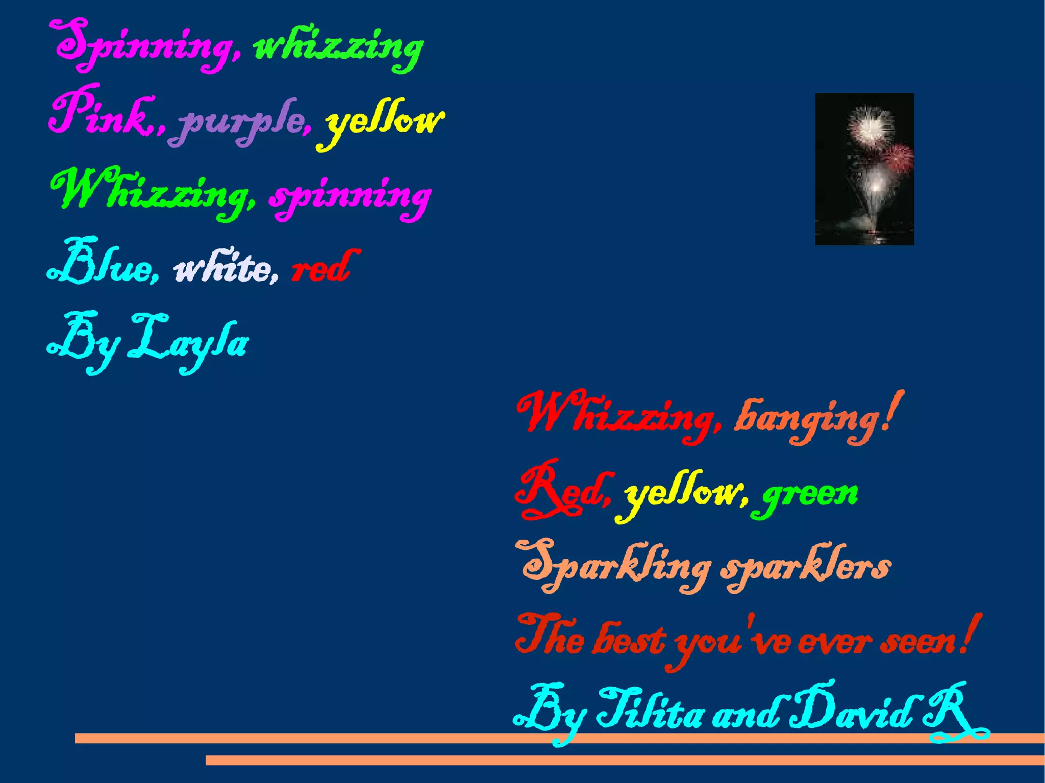 Firework Poems | PPT