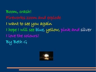Firework Poems | PPT