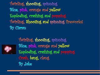 Firework Poems | PPT