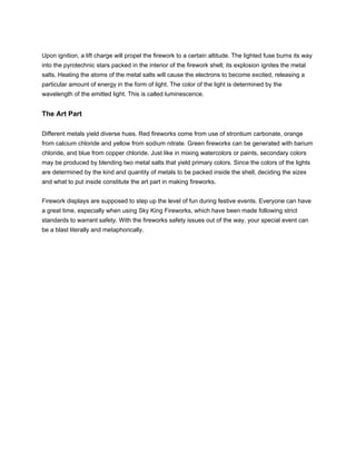 Fireworks 101: How Fireworks Get Their Colors | PDF | Chemistry | Science