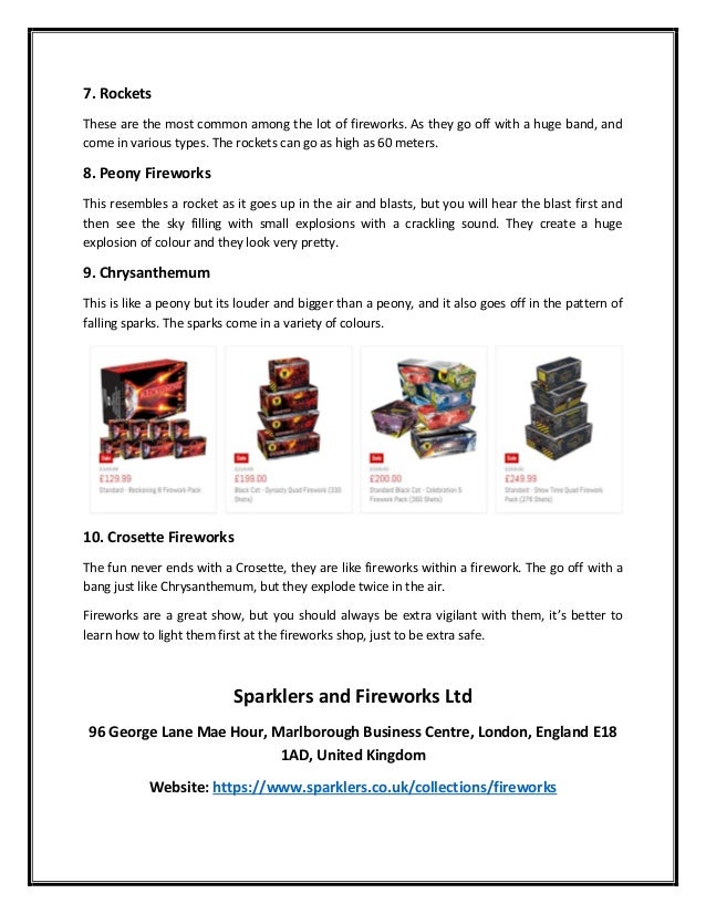 Fireworks types you should know about