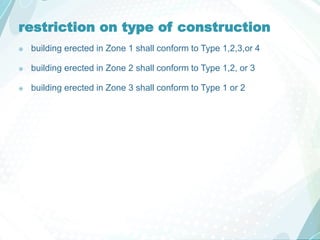 Fire zone by national building code of india 2005 | PPTX