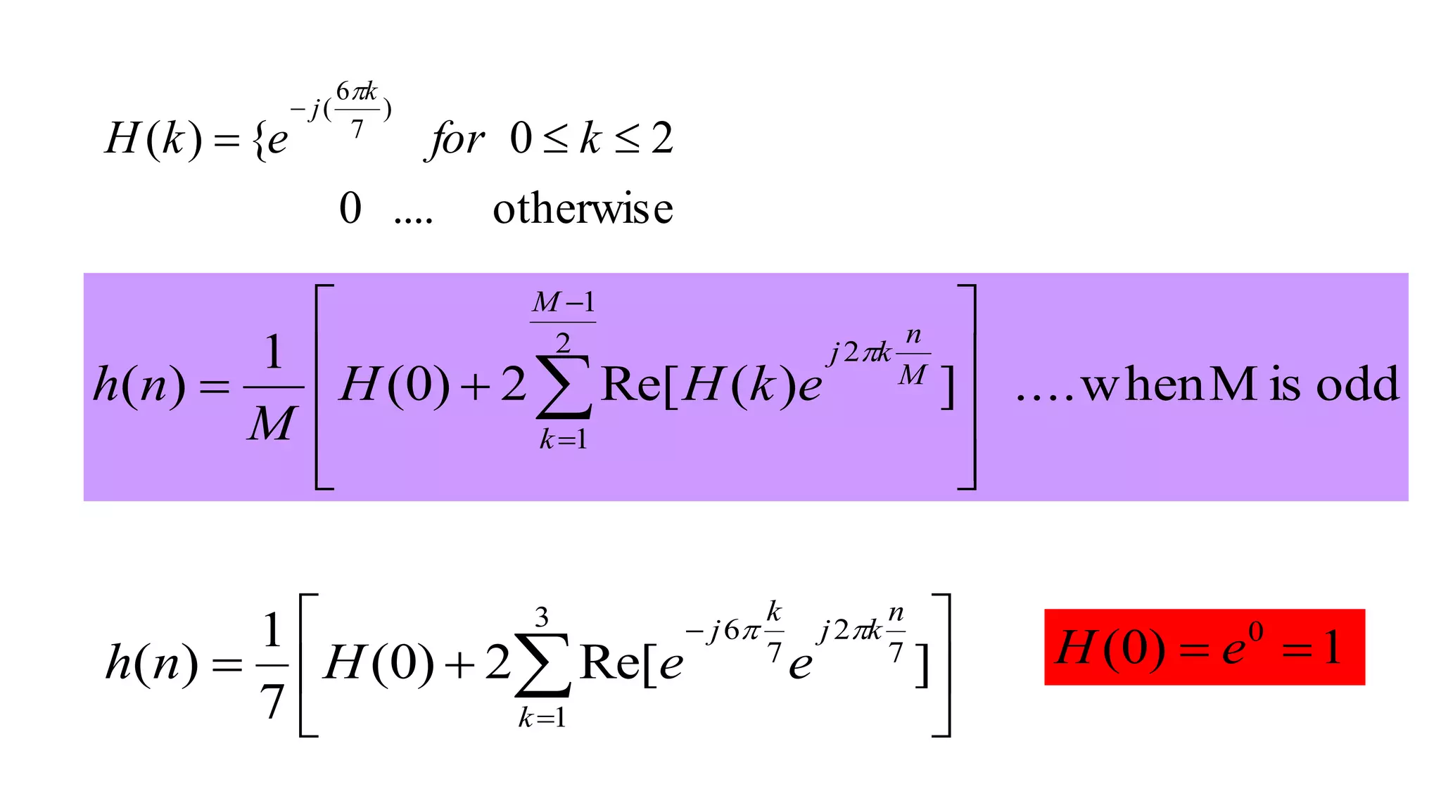 Fir filter design using Frequency sampling method | PPTX